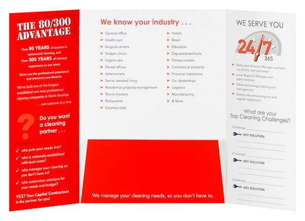 Custom Printed Center Pocket Gatefold Presentation Folder