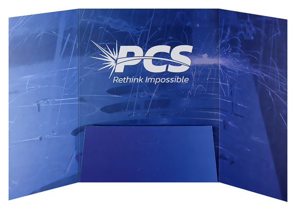 Custom Printed Center Pocket Gatefold Presentation Folder