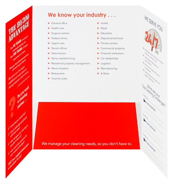 Custom Printed Center Pocket Gatefold Presentation Folder