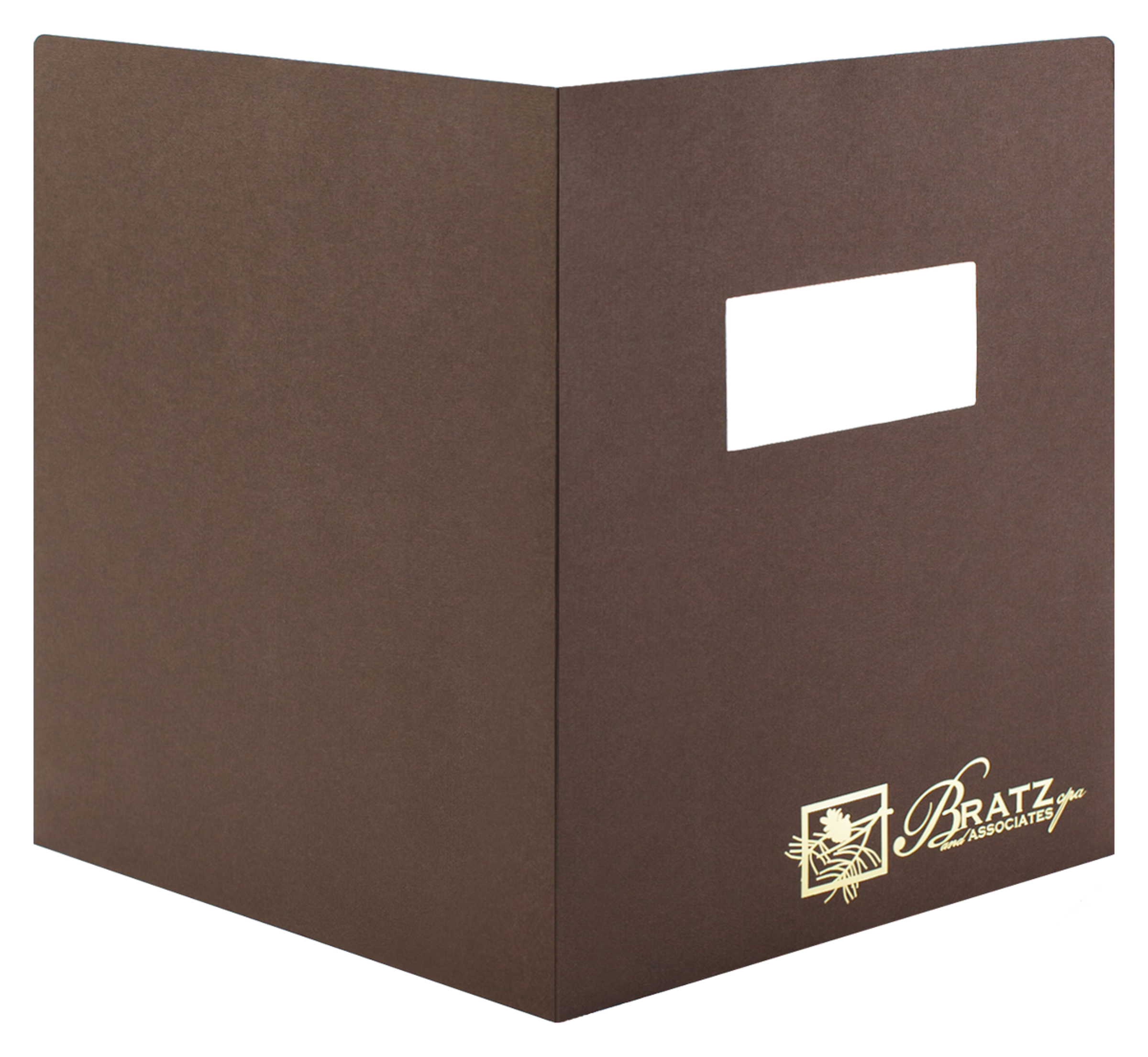 Custom Printed 2 Pocket Die Cut Window Presentation Folder