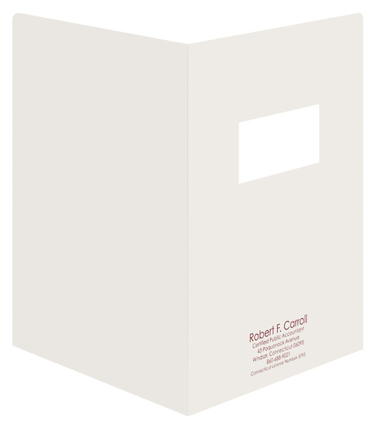 Custom Printed 2 Pocket Die Cut Window Presentation Folder