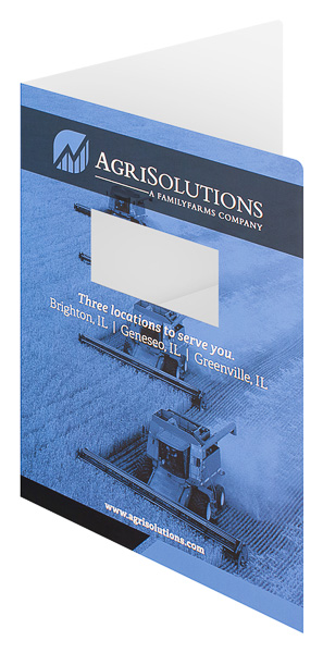 Custom Printed 2 Pocket Die Cut Window Presentation Folder