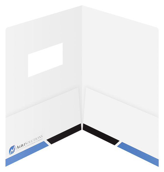 Custom Printed 2 Pocket Die Cut Window Presentation Folder