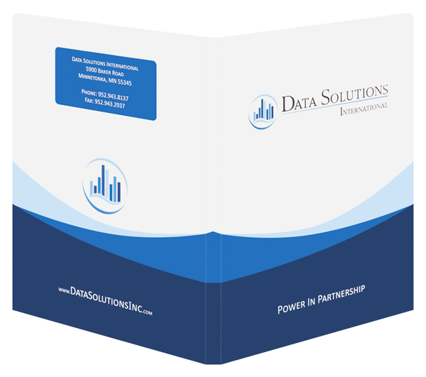 Print Presentation Folders with 2 Box Pockets & Round Corners