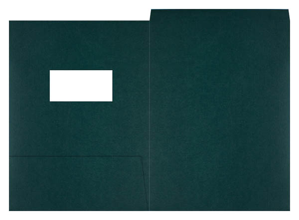Single Left Pocket Presentation Folder with Fold Down Tab & Window