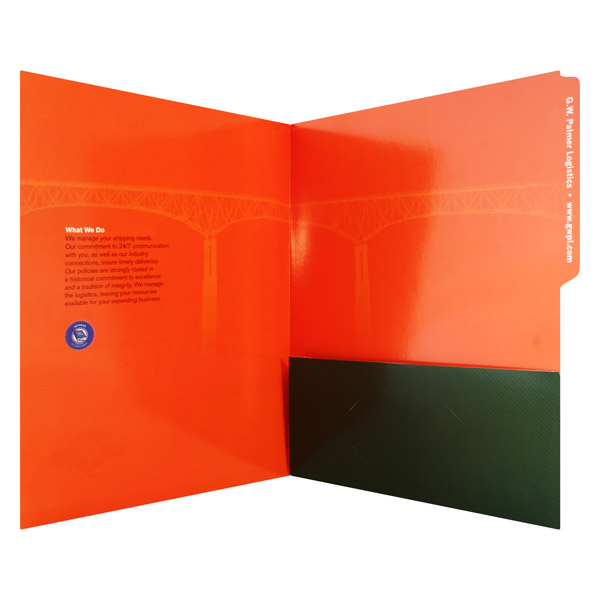 Custom Printed Right Pocket Letter Size Tabbed File Folder