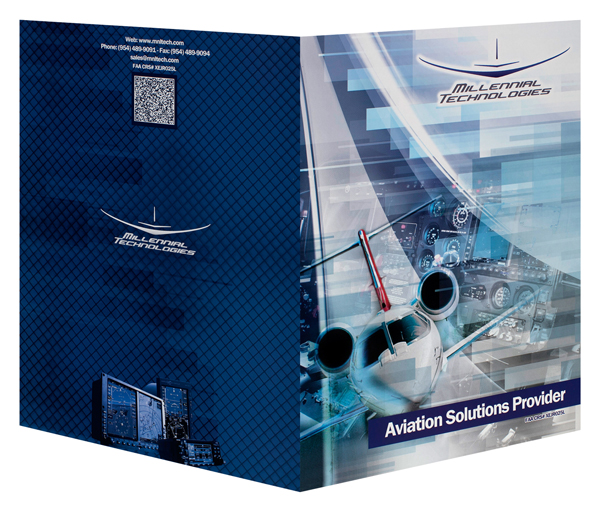 Custom Printed Square Corners Right Pocket Presentation Folder