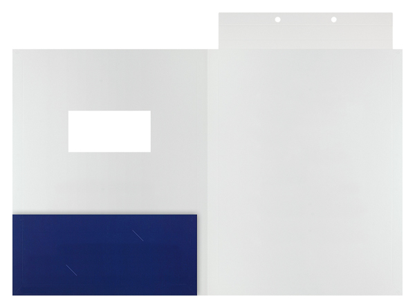 Custom Printed Expanding Folder w/ Window & Fold Down Tab