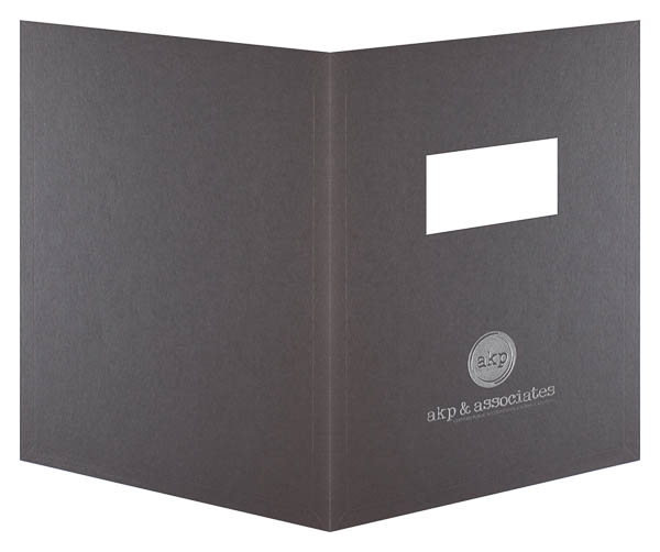 Custom Printed Expanding Folder w/ Window & Fold Down Tab