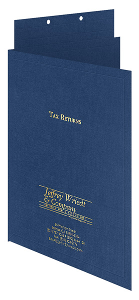 Custom Printed Expanding Folder w/ Fold Down Tab