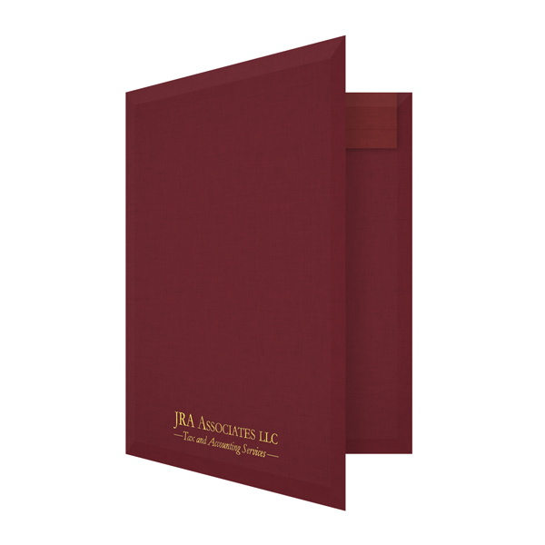 Custom Printed Expanding Folder w/ Fold Down Tab