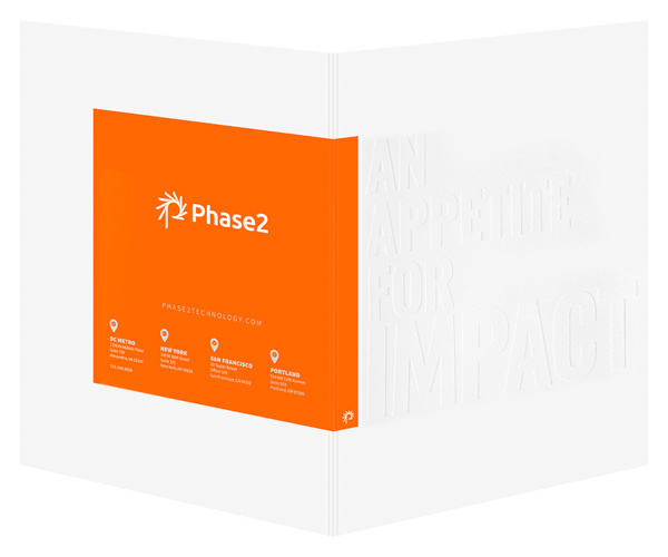 Custom Printed Left Horizontal & 5" Right Vertical Pocket Folder