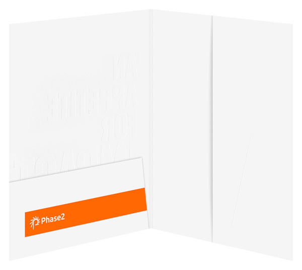 Custom Printed Left Horizontal & 5" Right Vertical Pocket Folder