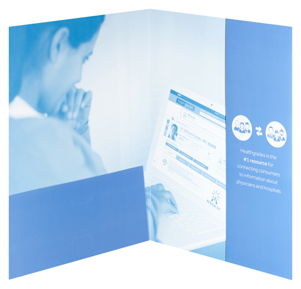 Custom Printed Vertical & Left Pocket Presentation Folder