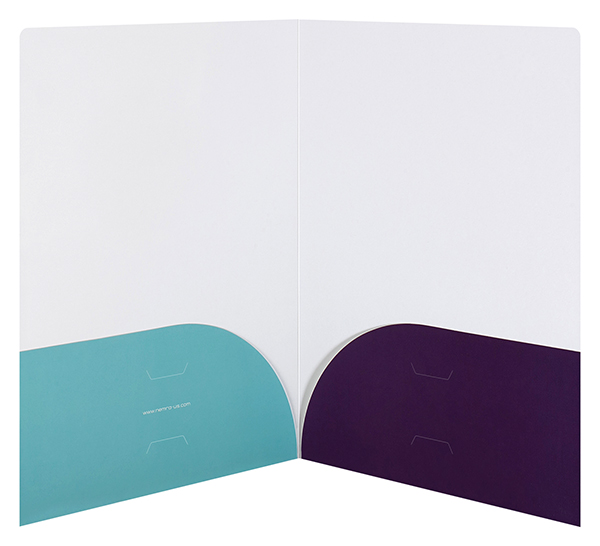 Custom Printed 2 Curved Pocket Letter Size Presentation Folder