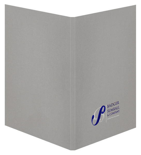 Left Pocket Presentation Folder - Fold Down Tab - Printing Shop