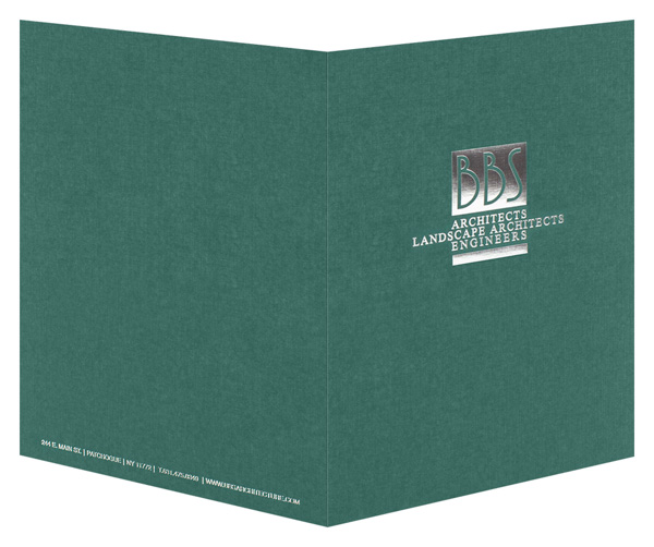 Foil Stamped Presentation Folders, Custom 2-Pocket Foil Folder Printing