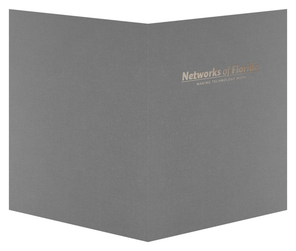 Foil Stamped Presentation Folders, Custom 2-Pocket Foil Folder Printing