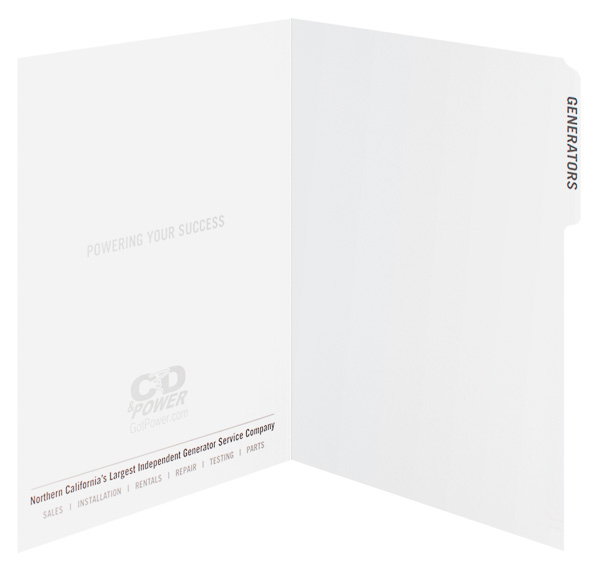 Custom Printed Letter Size Left Tab File Folder