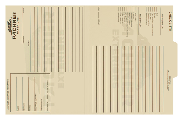 Custom Printed Letter Size Center Tab File Folder