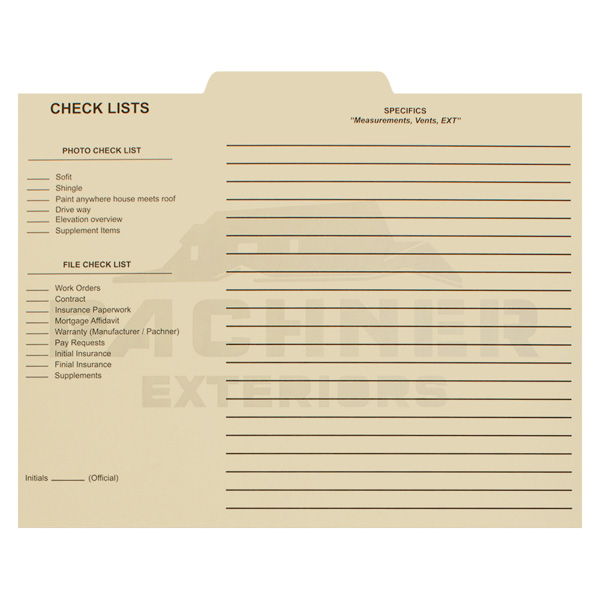 Custom Printed Letter Size Center Tab File Folder