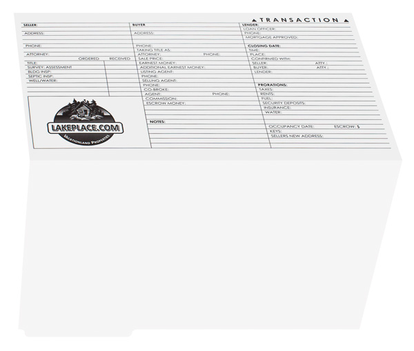 Legal Size File Folder with Top Left Tab - Custom Full Colored Folders