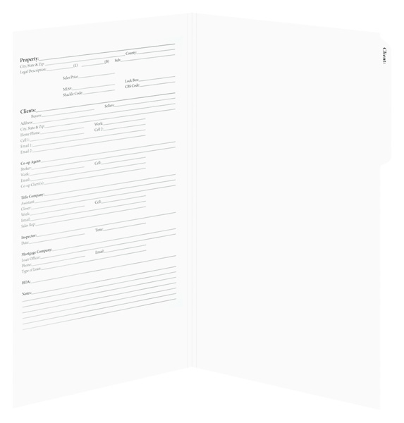 Legal Size File Folder with Top Left Tab - Custom Full Colored Folders