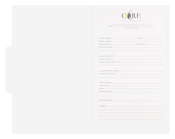 Personalized Legal Size File Folder with Top Center Tab