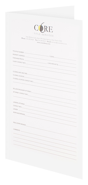 Personalized Legal Size File Folder with Top Center Tab