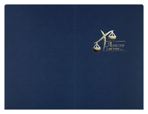 Custom Printed Legal Size Two Pocket Presentation Folder