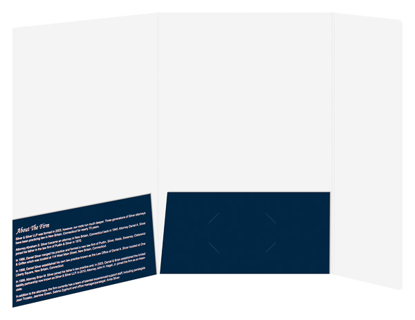 Custom Printed Legal Size 3 Panel Info Flap Presentation Folder