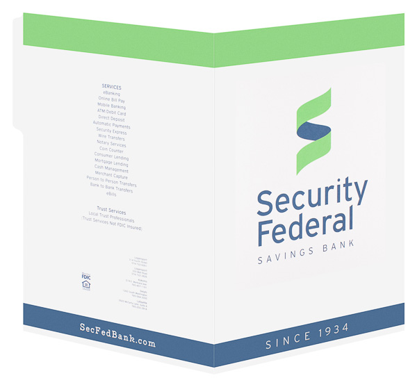 Custom Printed Legal Size 2 Pocket Side File Tab Folder