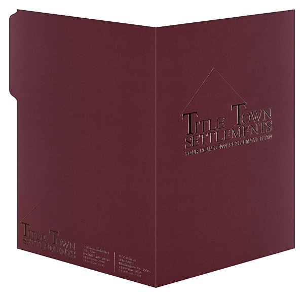 Custom Printed Legal Size 2 Pocket Side File Tab Folder