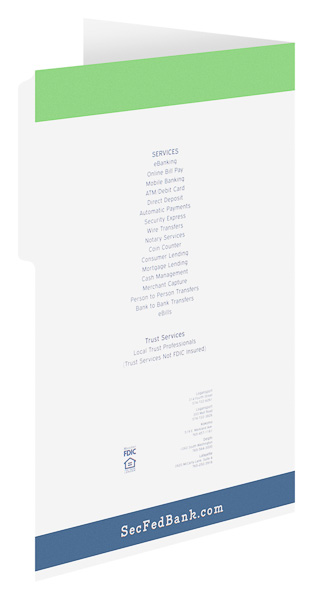 Custom Printed Legal Size 2 Pocket Side File Tab Folder