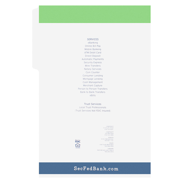 Custom Printed Legal Size 2 Pocket Side File Tab Folder