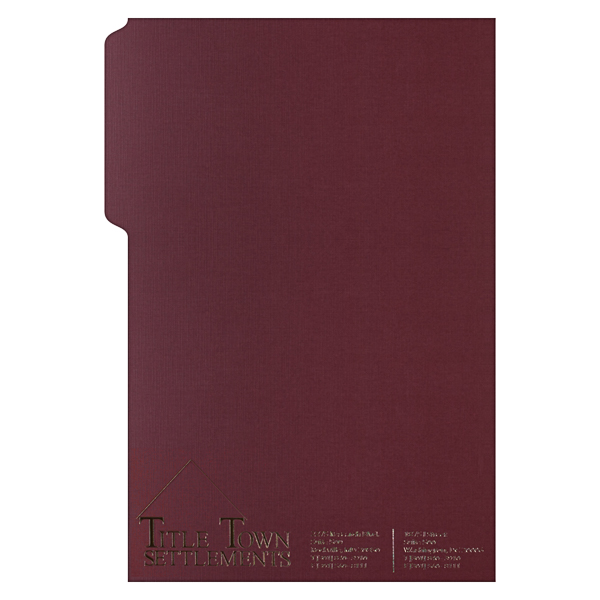 Custom Printed Legal Size 2 Pocket Side File Tab Folder