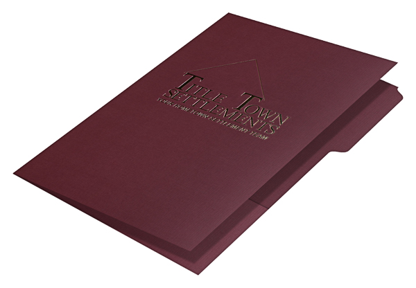 Custom Printed Legal Size 2 Pocket Side File Tab Folder