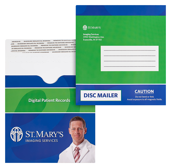 Custom Printed Adhesive Strip Single CD/DVD Mailer Envelope