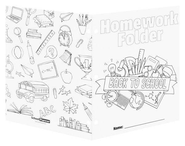 Custom Printed Reinforced Continuous Pocket School Folder