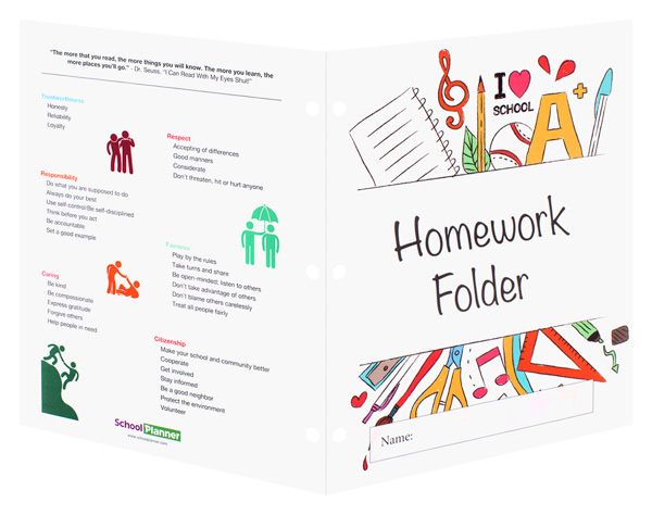 Custom Printed Reinforced Continuous Pocket School Folder