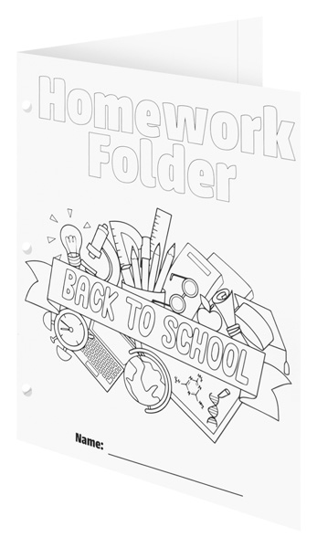 Custom Printed Reinforced Continuous Pocket School Folder