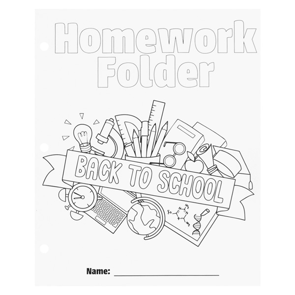 Custom Printed Reinforced Continuous Pocket School Folder