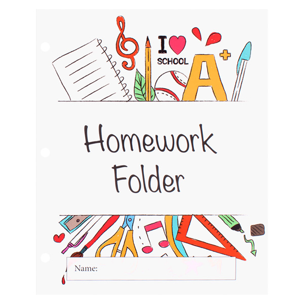 Custom Printed Reinforced Continuous Pocket School Folder