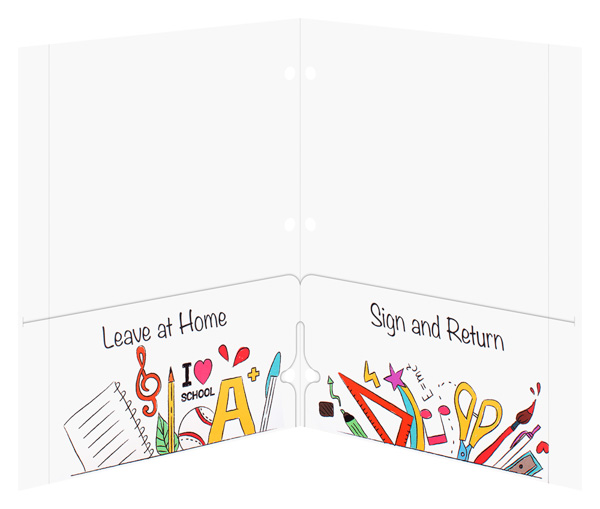 Custom Printed Reinforced Continuous Pocket School Folder