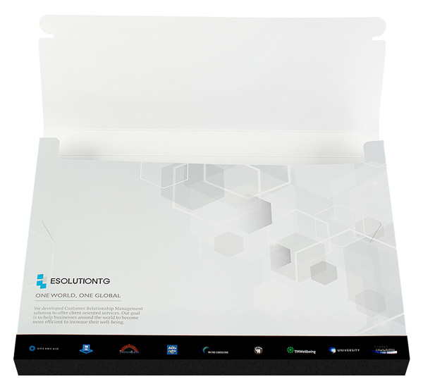 Custom Printed 1" Capacity Tab Tuck Presentation Box