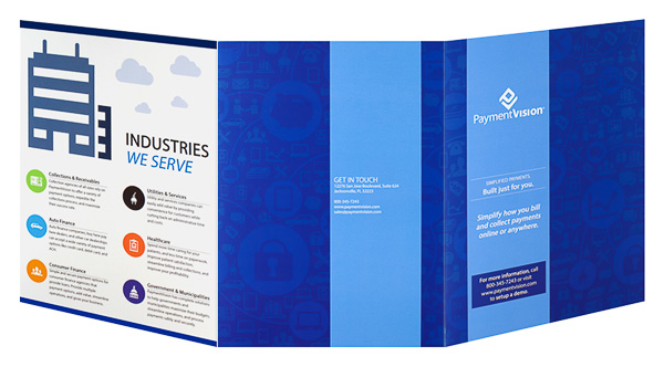 Custom Printed Tri-Panel Center Pocket Presentation Folder