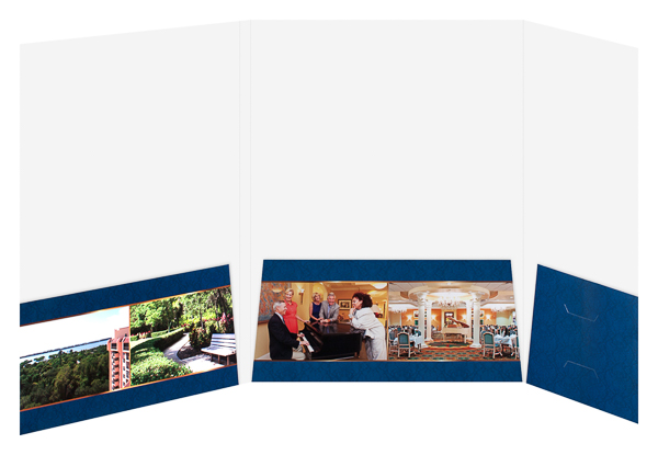 Custom Printed Tri-Fold 3 Pocket Short Right Panel Folder