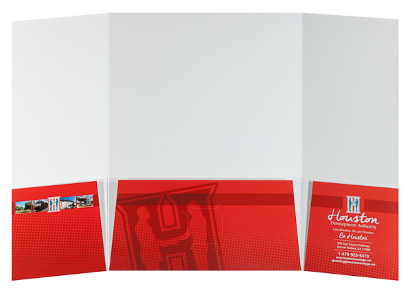 Custom Printed Tri-Panel 3 Pocket Gatefold Presentation Folder