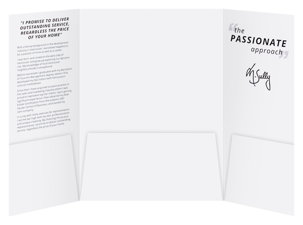 Custom Printed Tri-Panel 3 Pocket Gatefold Presentation Folder