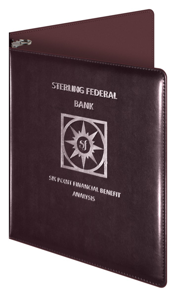 3-Ring Leather Like Binder | Custom Printed